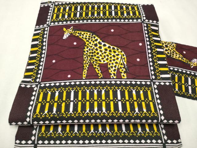 平和屋着物●九寸名古屋帯　希少柄　キリン　シマウマ　綿　逸品　CAAT8167hy