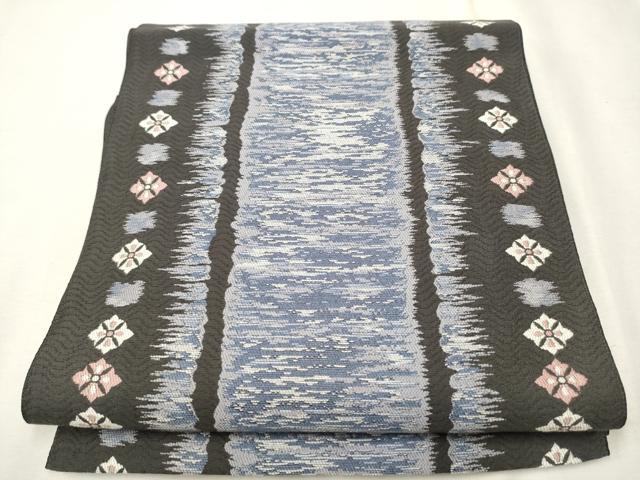 平和屋着物●八寸名古屋帯　霞花間道　正絹　逸品　CAAT8332hy