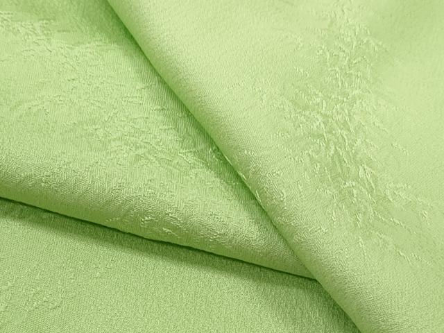 平和屋着物○上質な色無地 笹竹地紋 若菜色 正絹 逸品 CAAT9313dy