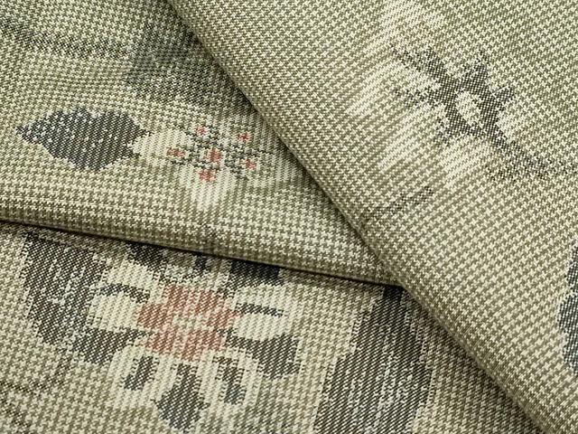 平和屋着物●本場大島紬　7マルキ　花唐草文　やまと誂製　正絹　逸品　未使用　CAAT9330dy