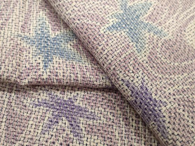 平和屋着物▽上質な紬　単衣　竜田川　正絹　逸品　CAAT9395dy