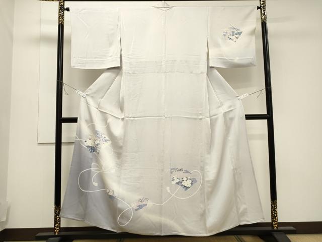 平和屋着物▽訪問着　単衣　地紙草花文　暈し染め　そごう百貨店扱い　正絹　逸品　CAAT9510dy