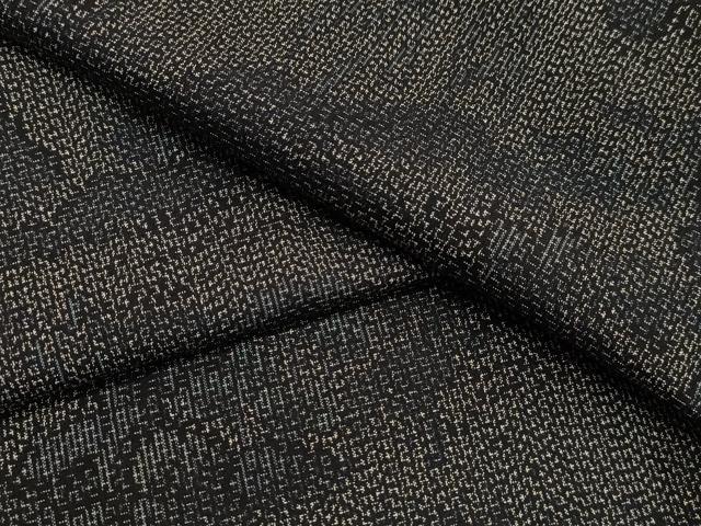 平和屋着物▽上質な紬　単衣　風景文　正絹　逸品　CAAT9519dy