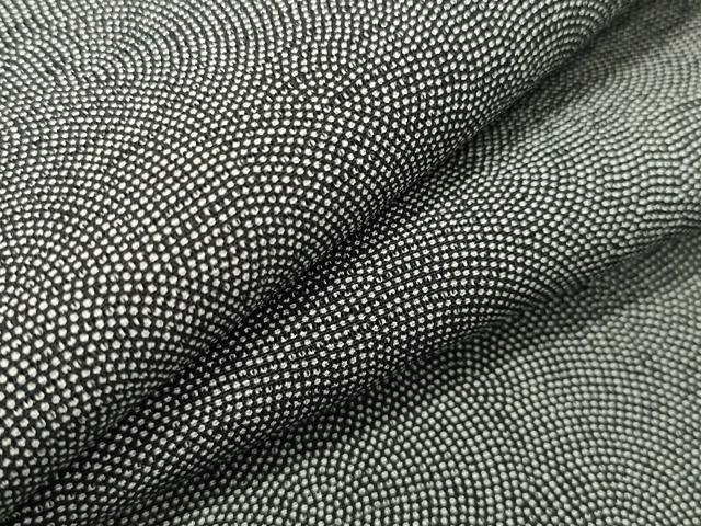 平和屋着物＊夏物　江戸小紋　絽　鮫小紋柄　黒地　やまと誂製　正絹　逸品　CAAT9794gh