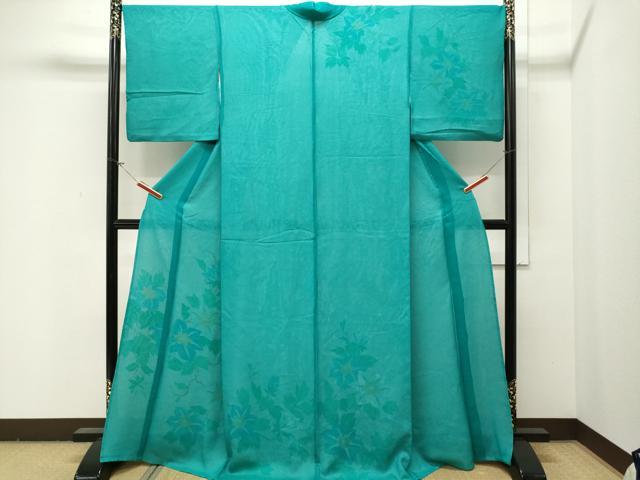 平和屋着物▽訪問着　無双　紗袷　紗×絽　枝花文　正絹　逸品　CAAU0061ev