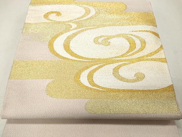 平和屋着物●綴れ　太鼓柄袋帯　光琳水文　金糸　正絹　逸品　CAAU1083yk