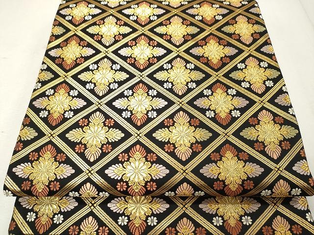 平和屋着物▽お召 単衣 花尽くし 正絹 逸品 AAAV2791fy