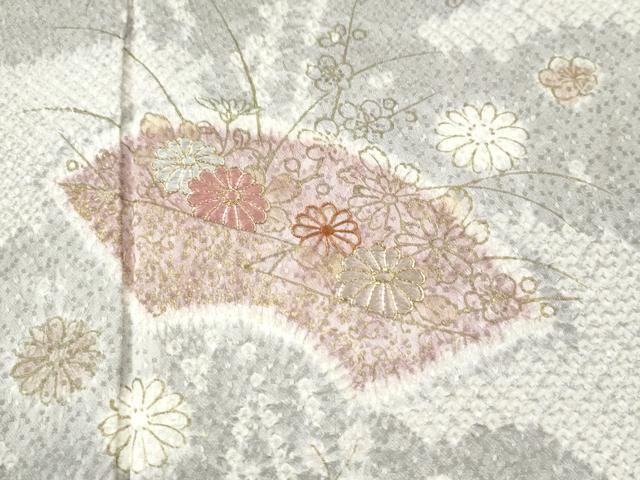 平和屋着物○創業460年・千總 訪問着 駒刺繍 草花丸文 金彩 松坂屋扱い