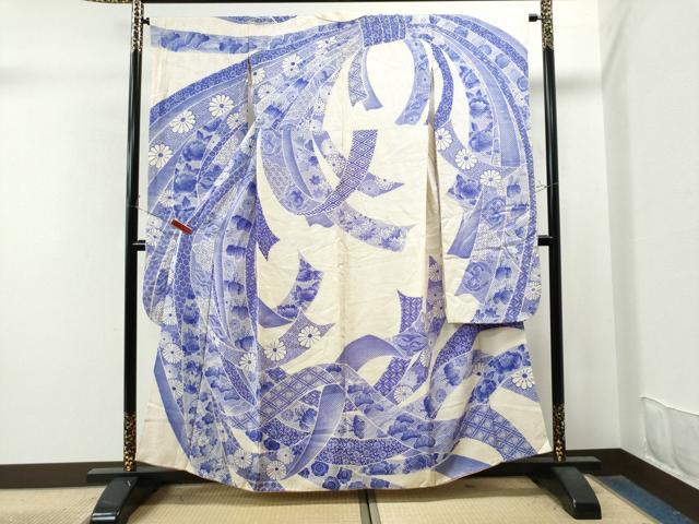 平和屋着物○名門 藤娘きぬたや・総絞り 豪華振袖 花唐草