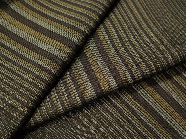 平和屋着物●本場縞大島紬　縞　正絹　逸品　CAAU1672yc