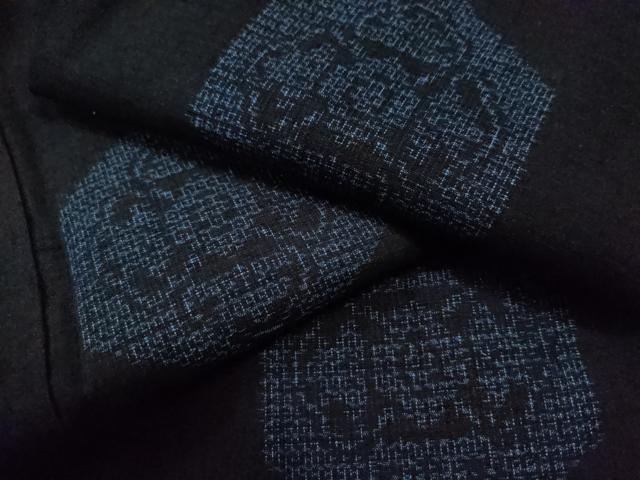 平和屋着物●結城紬　100亀甲　飛び亀甲　亀甲花文　正絹　逸品　CAAU1677yc