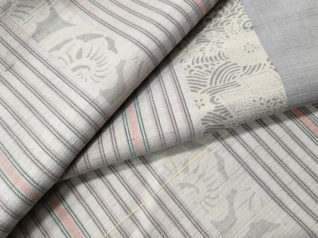 平和屋着物●上質な紬　吉祥花間道　正絹　逸品　CAAU1699yc