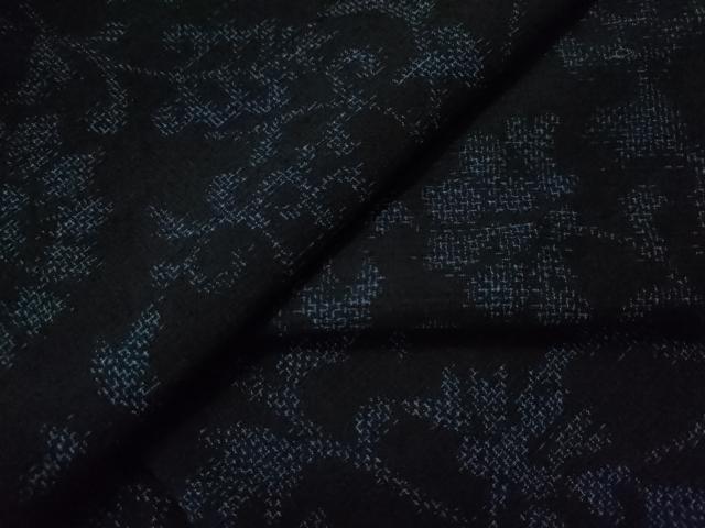 平和屋着物●上質な紬　更紗花唐草文　正絹　逸品　未使用　CAAU1724yc