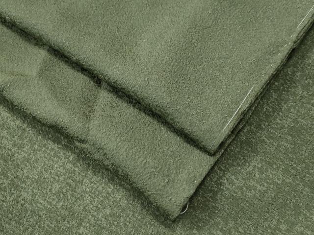 平和屋着物●上質な色無地　松葉色　正絹　逸品　未使用　CAAU1756yc