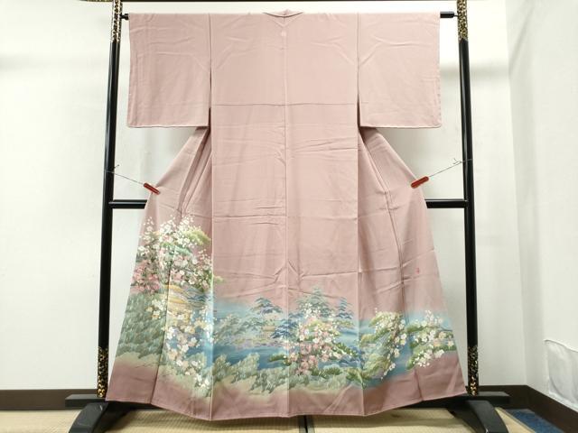 平和屋着物●十日町友禅作家　岡村蒼風　色留袖　　正絹　逸品　CAAU1757yc