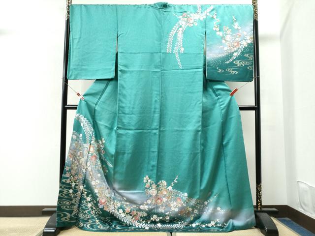 平和屋着物●訪問着　辻が花　暈し染め　金銀彩　正絹　逸品　CAAU1784yc