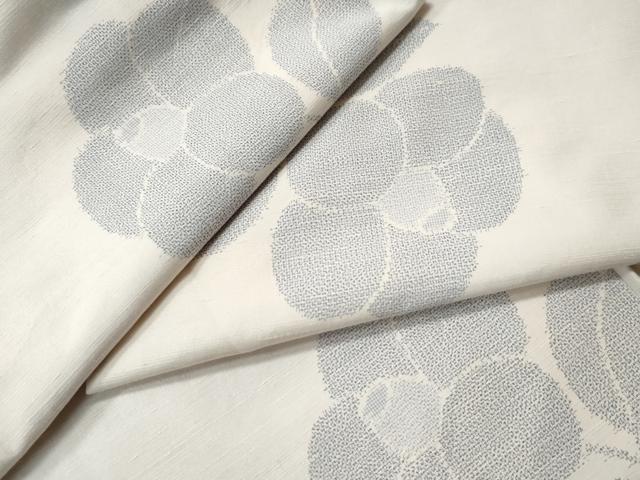 平和屋着物●上質な紬　椿　正絹　逸品　CAAU1835yc