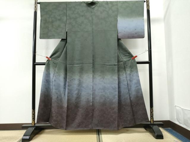 平和屋着物●訪問着　笹花地紋　暈し染め　さが美扱い　正絹　逸品　CAAU1868yc