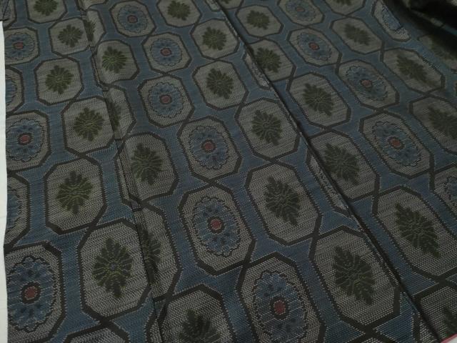 平和屋着物○本場大島紬 吉祥花文 正絹 逸品 CAAU1877yc