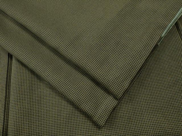 平和屋着物●上質な小紋　格子柄　正絹　逸品　CAAU1892yc