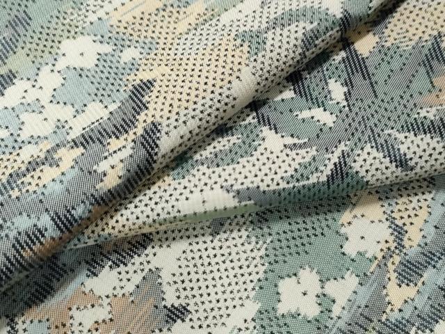 平和屋着物●本場大島紬　7マルキ　総絣　笹竹樹林花文　正絹　逸品　CAAU1913yc