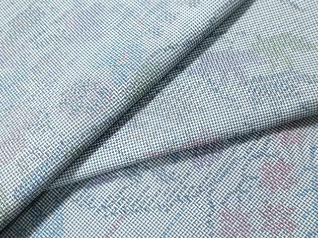 平和屋着物●本場大島紬　7マルキ　立波地紙花文　正絹　逸品　CAAU1914yc