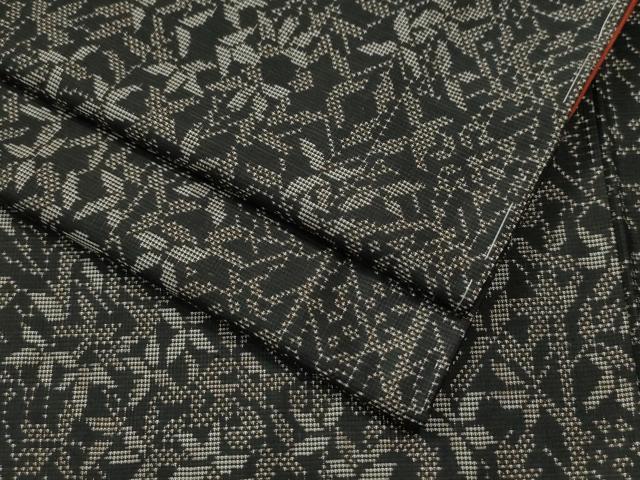 平和屋着物●本場大島紬　9マルキ　草花文　正絹　逸品　未使用　CAAU1924yc