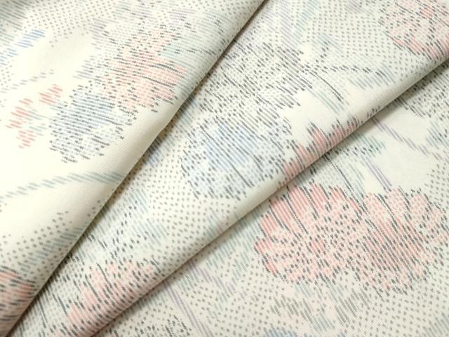 平和屋着物●上質な紬　草花文　正絹　逸品　未使用　CAAU1932yc