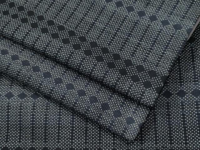 平和屋着物●本場大島紬　7マルキ　横段吉祥文　正絹　逸品　CAAU1937yc