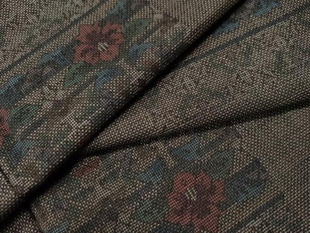 平和屋着物●本場大島紬　9マルキ　吉祥花文　正絹　逸品　CAAU1940yc