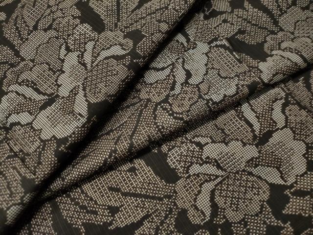 平和屋着物●本場大島紬　7マルキ　草花文　正絹　逸品　CAAU1963yc