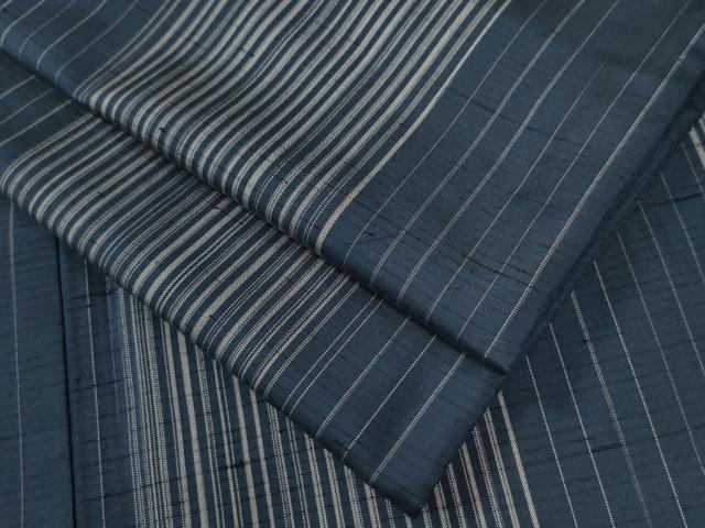 平和屋着物●上質な紬　縞　正絹　逸品　CAAU2001yc
