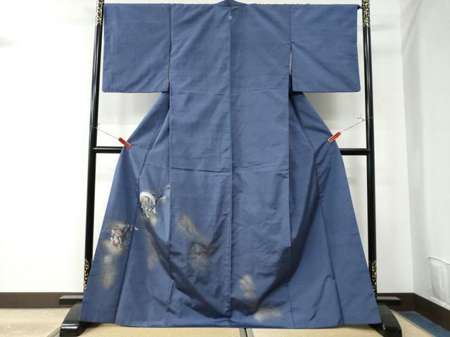 平和屋着物●京の名門・菱屋六右ェ門　紬　色留袖　風神雷神　金彩　やまと誂製　正絹　逸品　CAAU2072yc