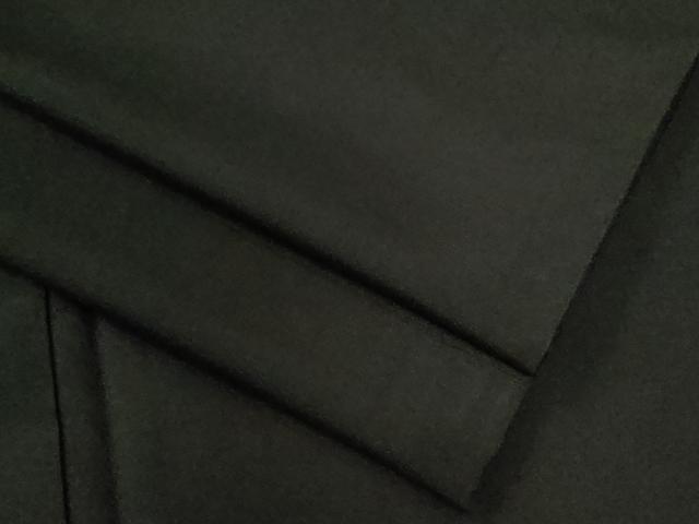 平和屋着物●上質な紬　色無地　黒色　正絹　逸品　CAAU2076yc