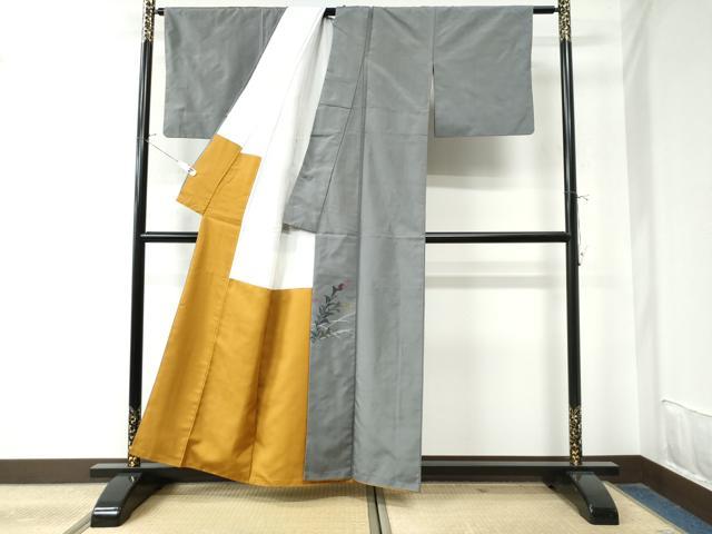 平和屋着物○西陣 宮階織物 宮繍苑 里葉 色留訪問