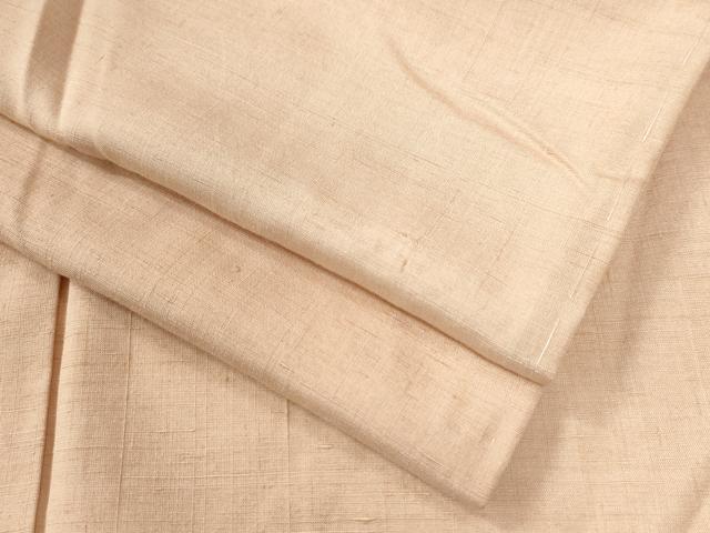 平和屋着物●結城紬　色無地　洗柿色　正絹　逸品　未使用　CAAU2089yc