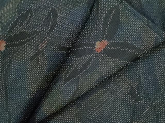 平和屋着物●本場大島紬　枝花文　正絹　逸品　未使用　CAAU2128yc