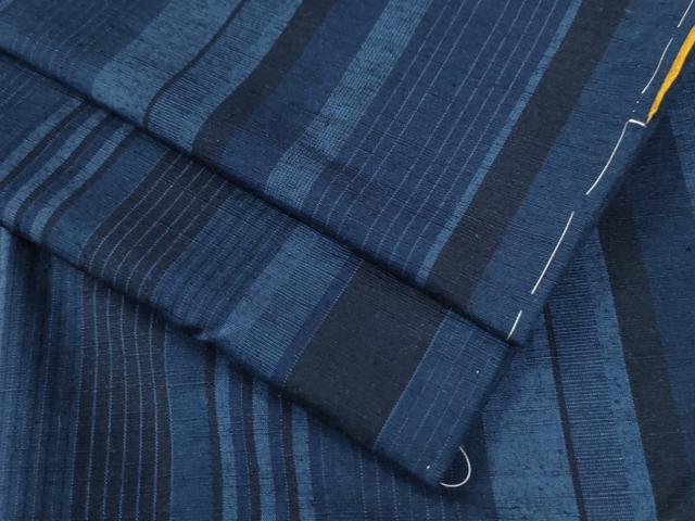 平和屋着物●上質な紬　縞　正絹　逸品　未使用　CAAU2131yc