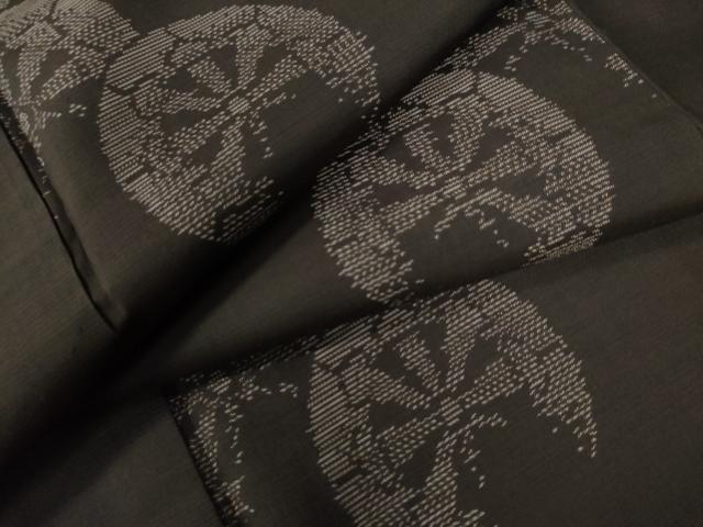 平和屋着物●本場大島紬　地空き　源氏車　やまと誂製　正絹　逸品　未使用　CAAU2145yc