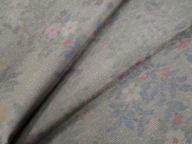 平和屋着物●本場大島紬　草花文　正絹　逸品　CAAU2159yc