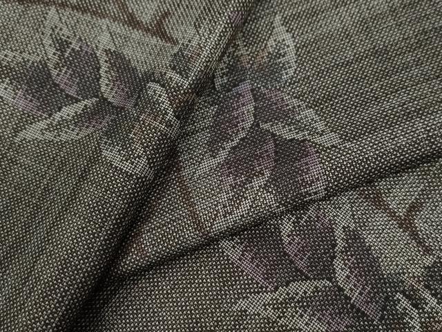 平和屋着物●本場大島紬　9マルキ　枝花文　正絹　逸品　CAAU2180yc