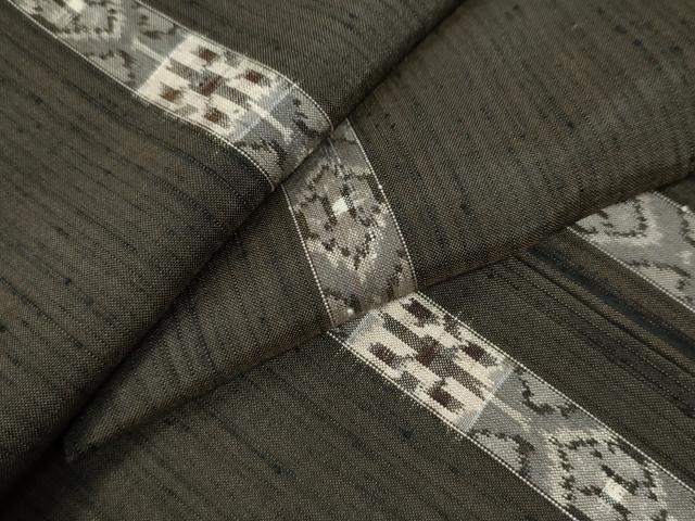 平和屋着物●上質な紬　吉祥間道　正絹　逸品　未使用　CAAU2190yc