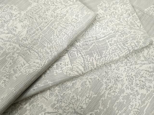 平和屋着物●本場大島紬　白大島　9マルキ　風景文　正絹　逸品　CAAU2227yc