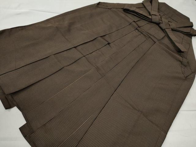 平和屋着物●男性　馬乗り袴　縞　正絹　逸品　CAAU2242yc