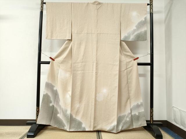 平和屋着物●訪問着　雪輪吉祥文　暈し染め　正絹　逸品　CAAU2389yc
