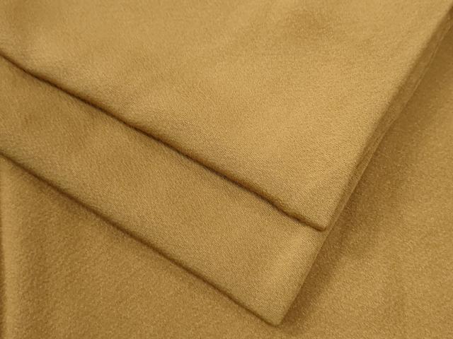 平和屋着物●上質な色無地　山吹茶色　正絹　逸品　CAAU2395yc