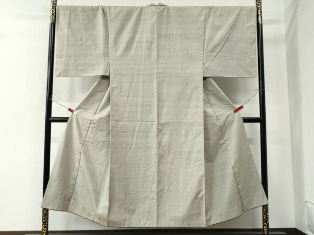 平和屋着物●男性　結城紬　色無地　練色　正絹　逸品　CAAU2403yc 平和屋着物○男性 結城紬 色無地 練色 正絹 逸品 CAAU2403yc