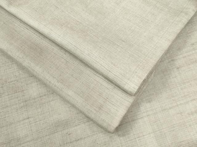 平和屋着物●男性　結城紬　色無地　練色　正絹　逸品　CAAU2403yc