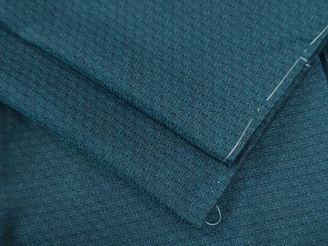 平和屋着物●男性　お召　吉祥文　正絹　逸品　未使用　CAAU2407yc