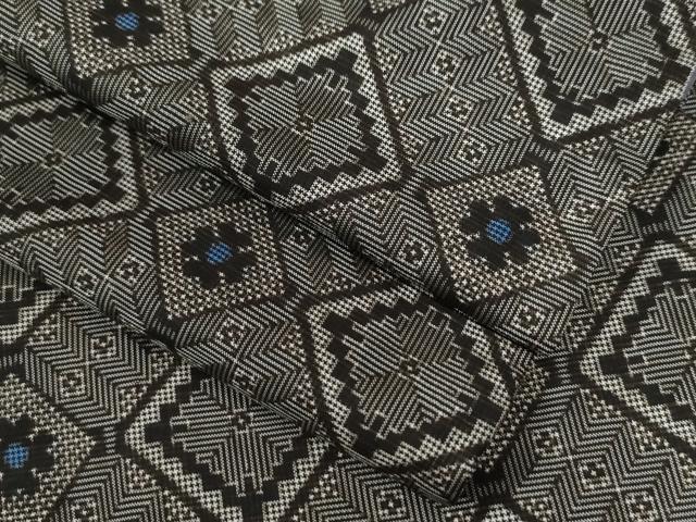 平和屋着物●本場大島紬　龍郷絣　正絹　逸品　CAAU2418yc